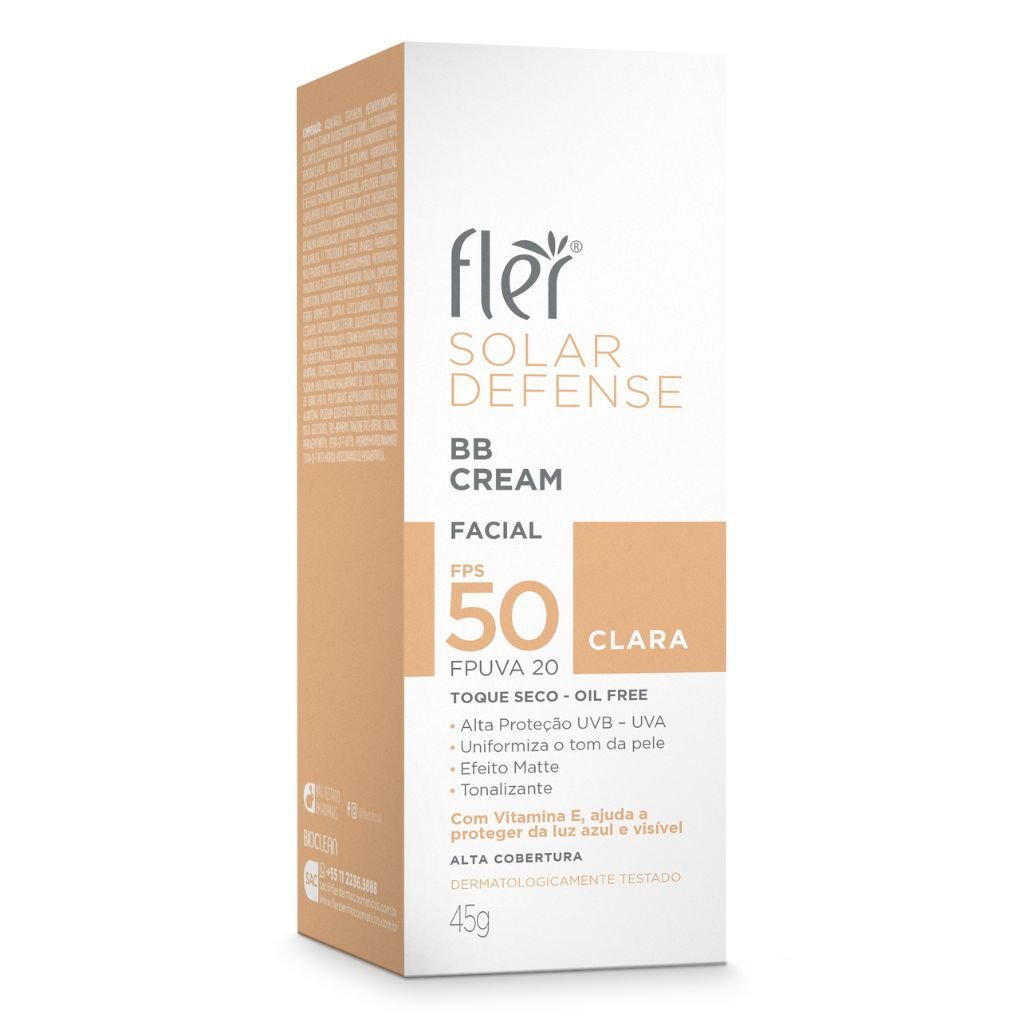Solar Defense BB Cream Color Clara Fps 50 45g Flér