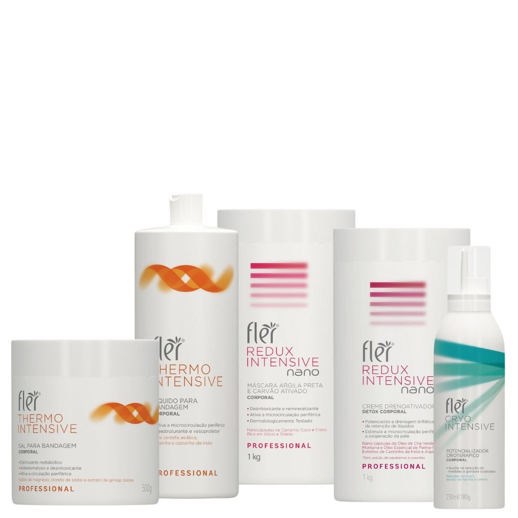 Kit Dreno Detox Flér (5 Produtos) Redução de Medidas