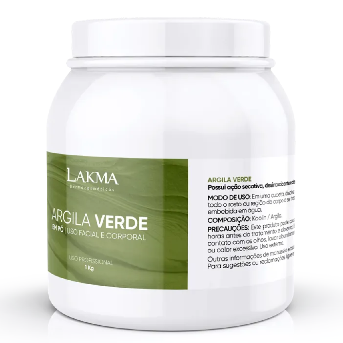 Argila Verde Corporal E Facial 1kg Lakma